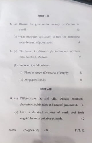2021 Papers M.sc Botany | PDF