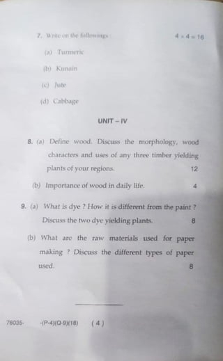 2021 Papers M.sc Botany | PDF