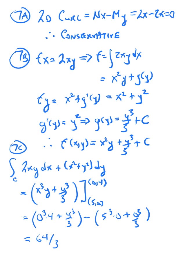 2021 preTEST4A Vector Calculus Solved
