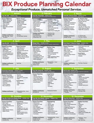 2021 BIX Produce Planning Calendar | PDF