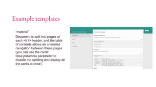 R markdown and Rmdformats | PPT