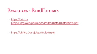 R markdown and Rmdformats | PPT