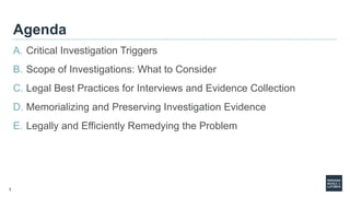 Conducting an Effective Internal Investigation | PPTX