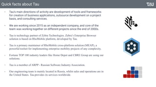 Tau Technologies intro | PPT