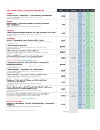 2021 Workers Compensation product listing | PDF