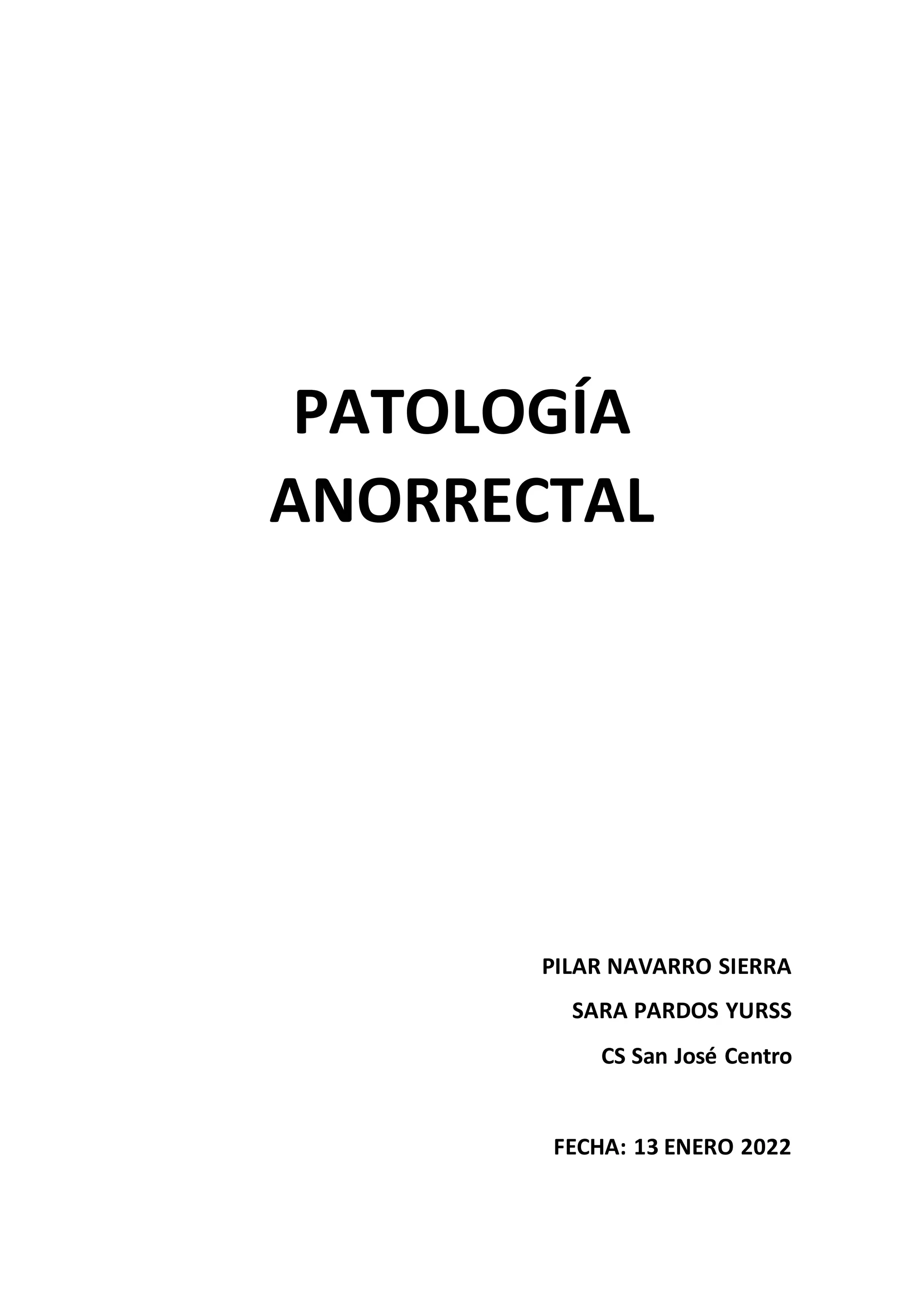 (2022 01-13) patologia anorrectal (doc) | PDF