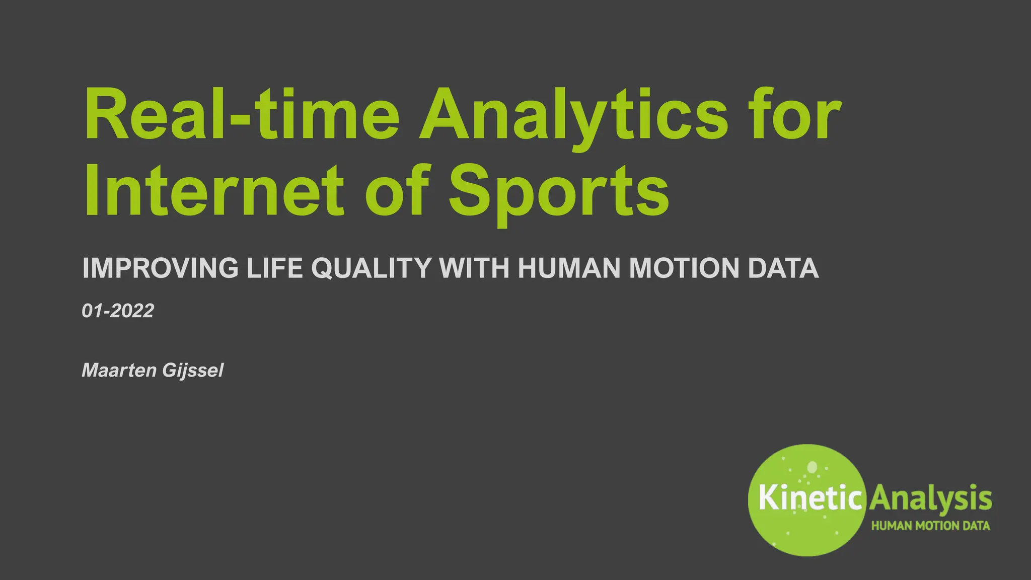 Real Time Analytics for Internet of Sports | PDF