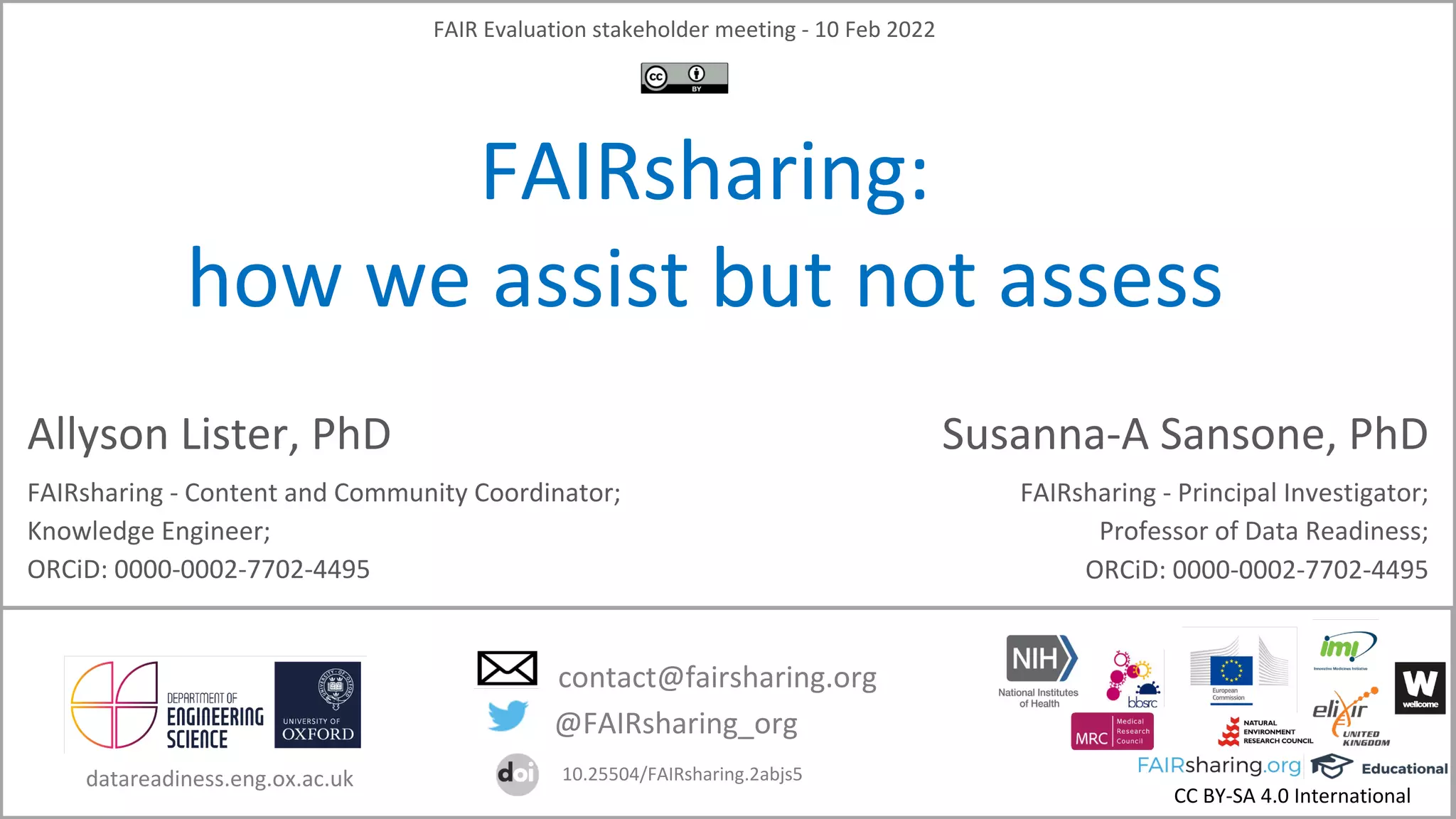 FAIRsharing: how we assist with FAIRness | PDF | Databases | Computer Software and Applications