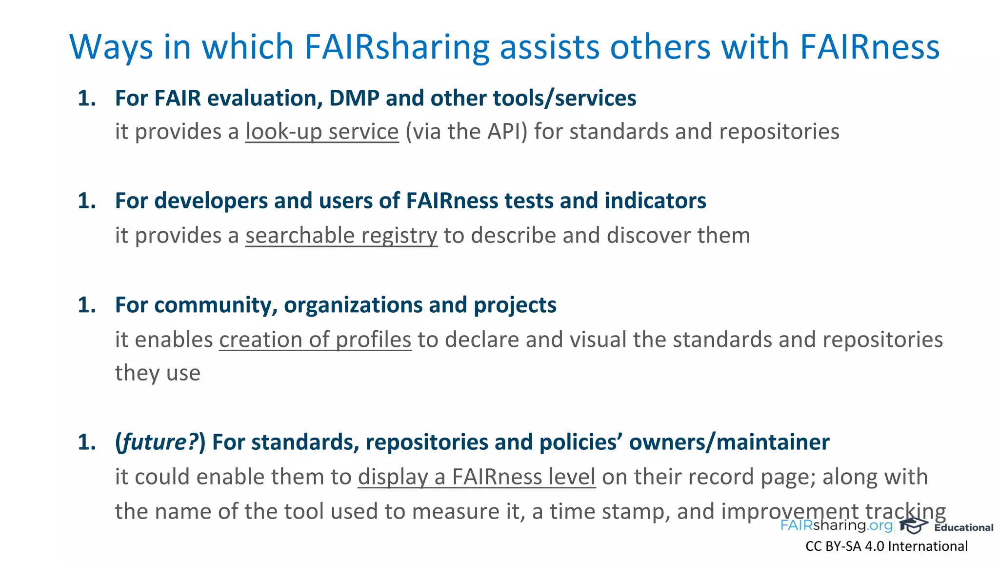 FAIRsharing: how we assist with FAIRness | PDF | Databases | Computer ...