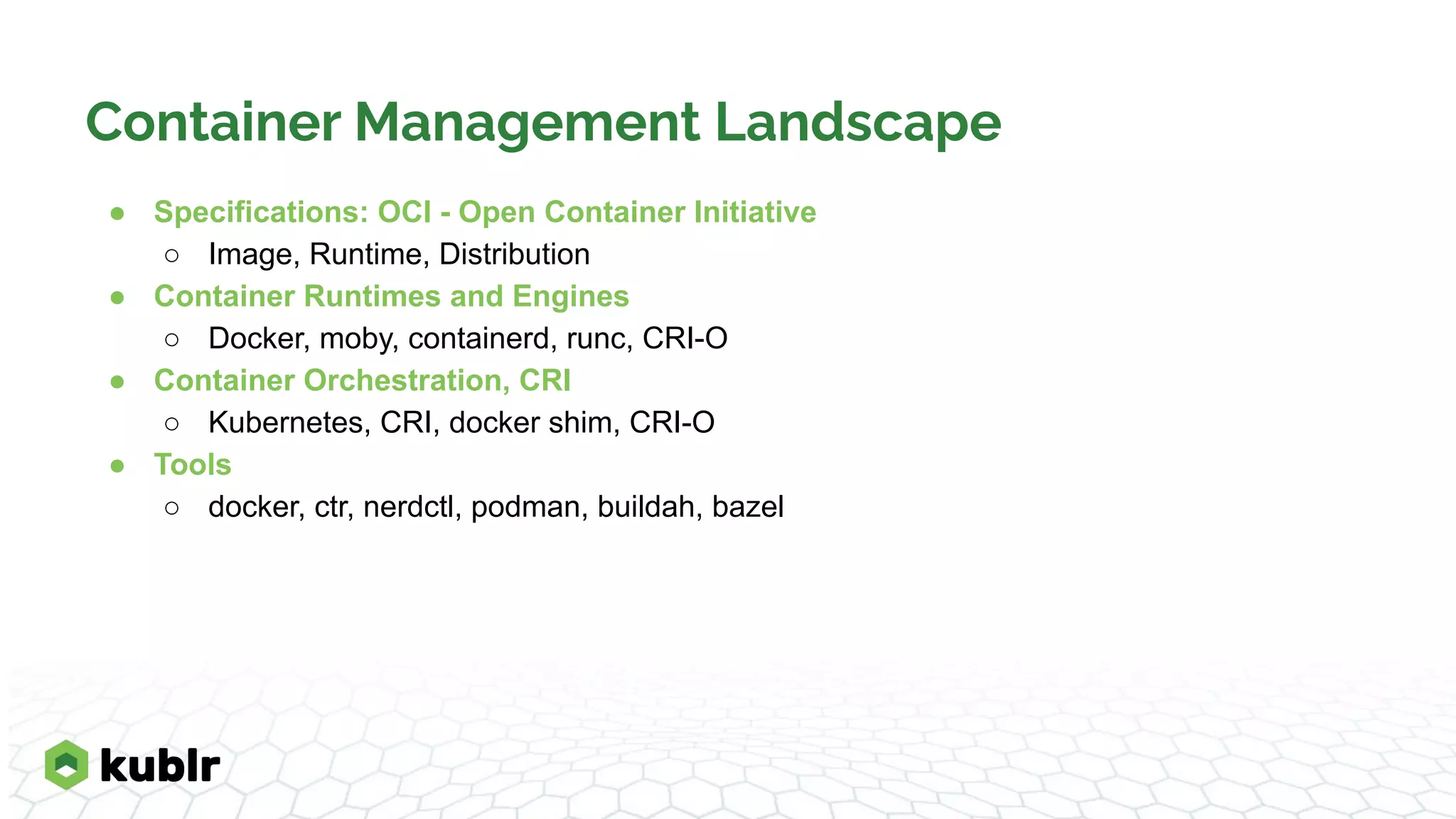 Container Runtimes and Tooling | PDF