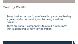The Family Business Life Cycle: Creating & Distributing Wealth | PPTX