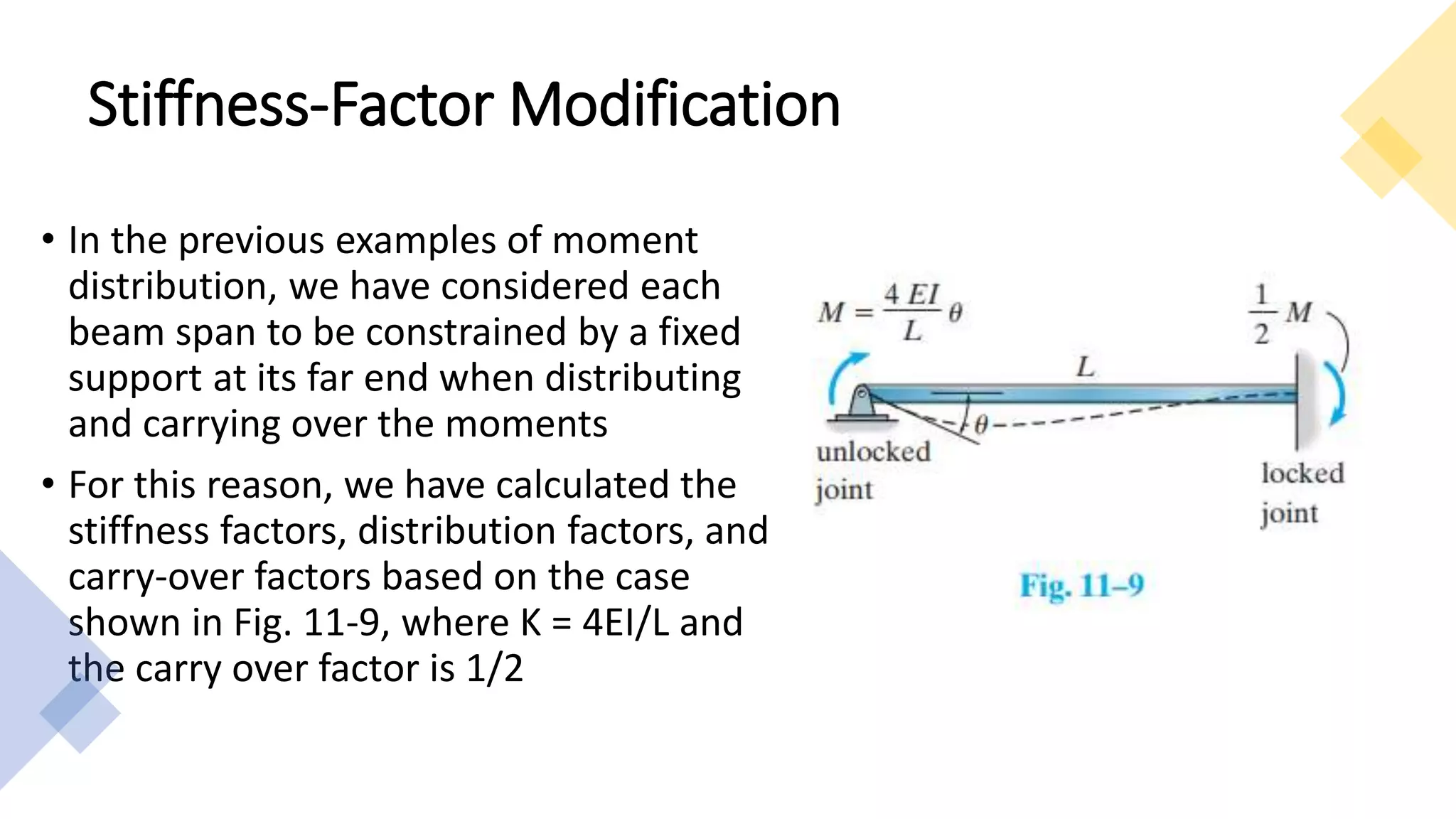 Topic4_Moment Distribution with Stiffness Factor Modification.pptx