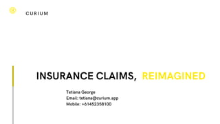 Curium - InsurTech Innovation Award 2022 | PPT