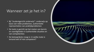 Workshop: het assessment als toetsvorm | PDF