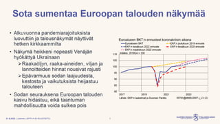 Pääjohtaja Olli Rehn: Sota sumentaa talouden näkymää – rahapolitiikan normalisointi etenee ...