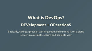 Introduction To DevOps Workshop @ New Horizon College | PPT