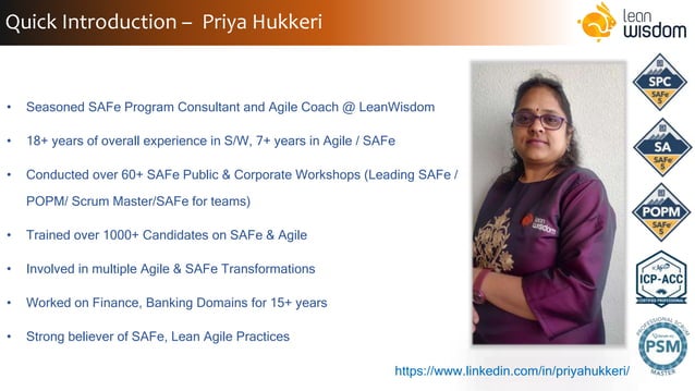 Five key factors to successful SAFe Transformation by Leanwisdom | PPT