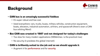 Introduction to the CAN-HG augmentation of CAN for security and ...