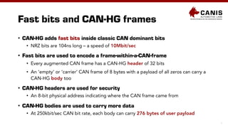 Introduction to the CAN-HG augmentation of CAN for security and ...