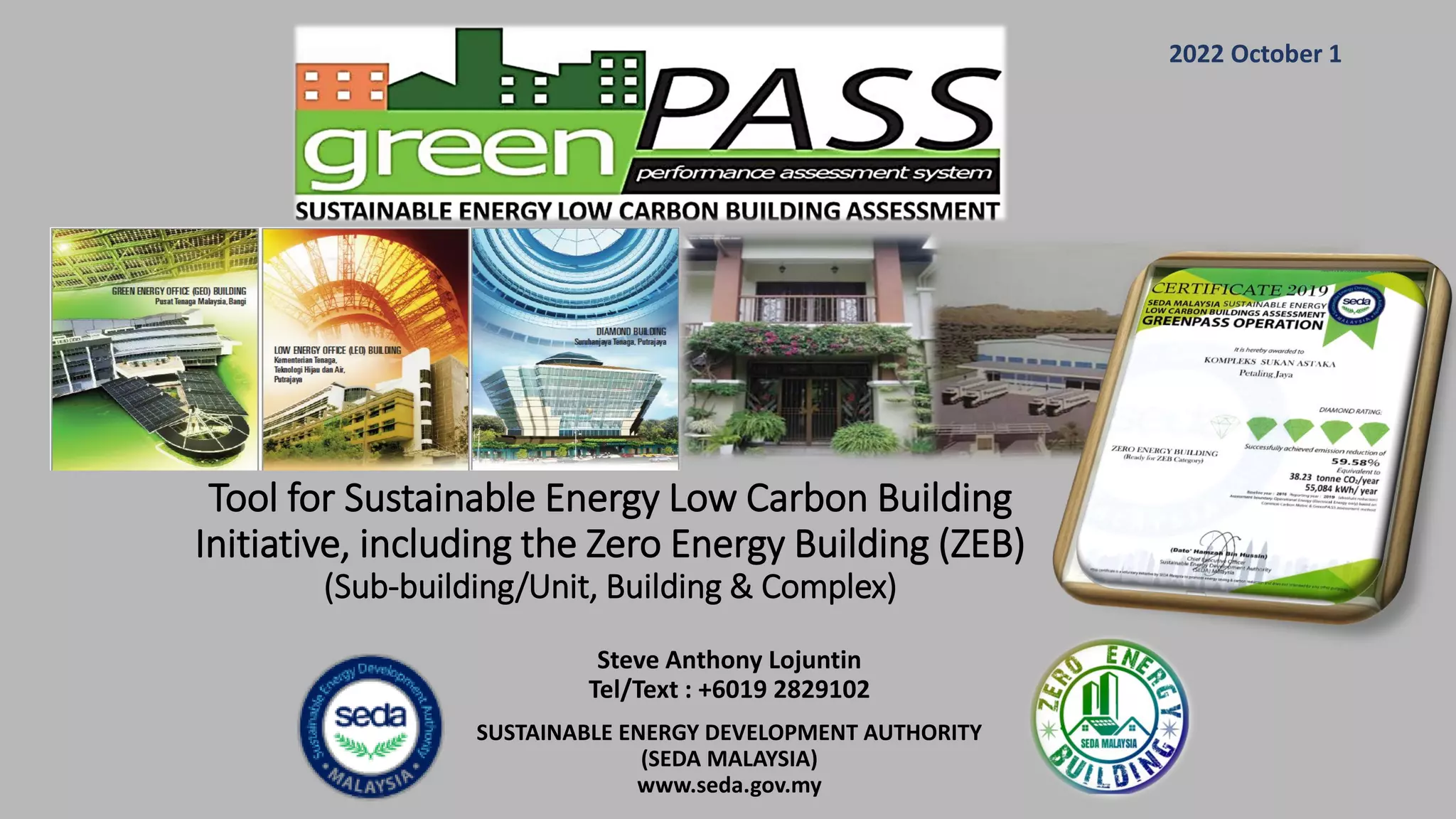 Sustainable Energy Low Carbon Building Assessment GreenPASS by SEDA | PDF