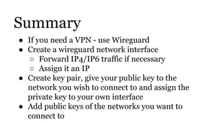 Wireguard: A Virtual Private Network Tunnel | PPTX