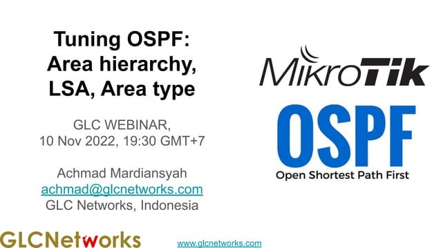 Tuning OSPF: area hierarchy, LSA, and area type | PPT