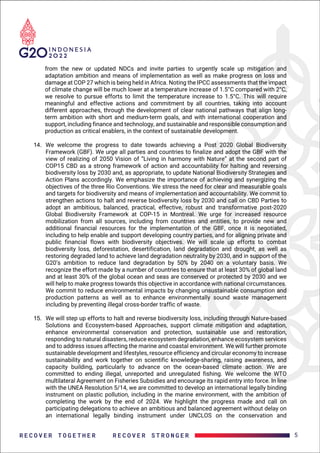 G20 Bali Leaders Declaration- 2022 | PDF