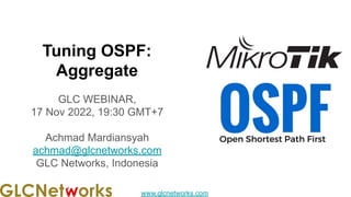 Tuning OSPF: Prefix Aggregate | PPT