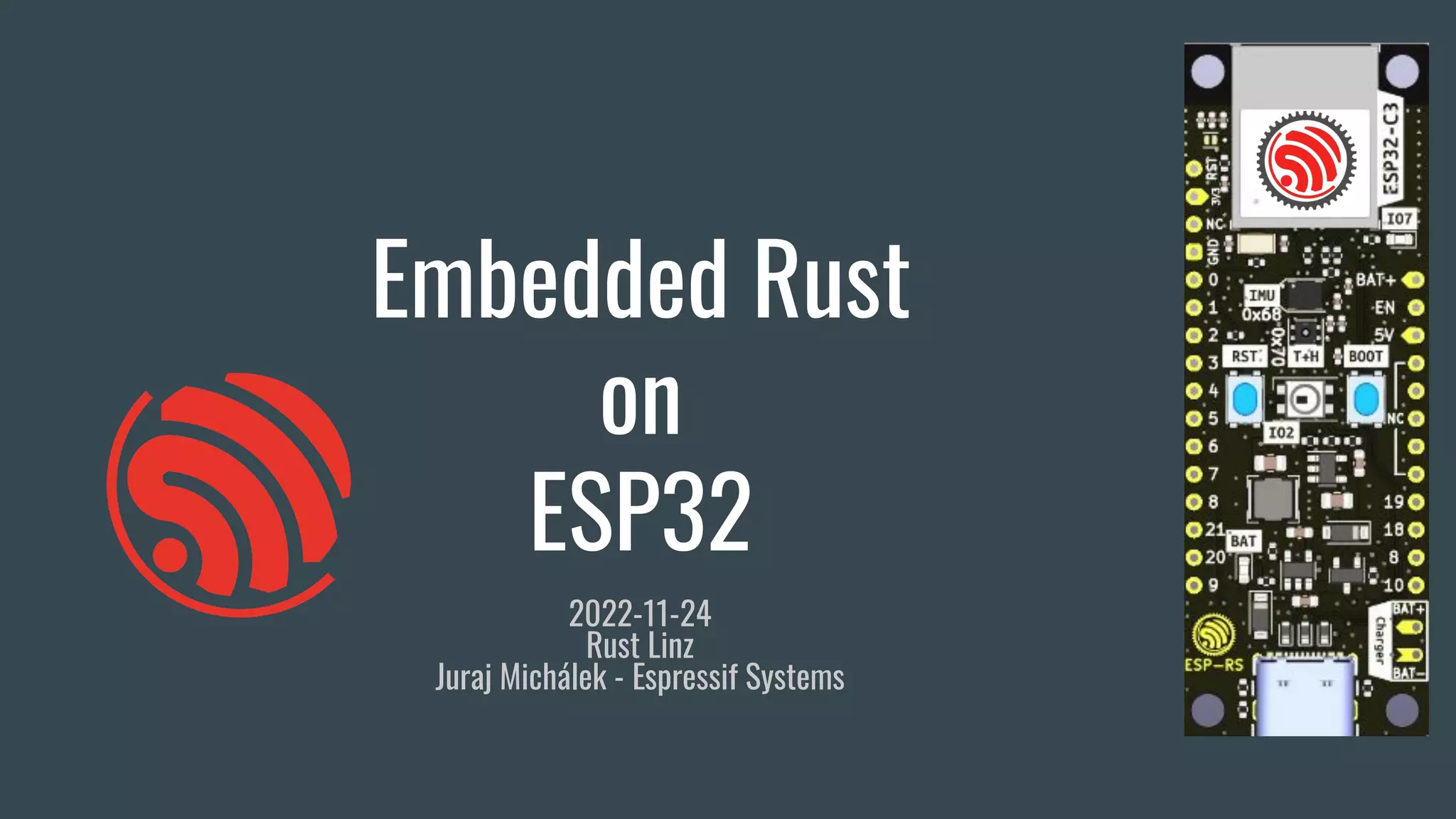 Embedded Rust on ESP2 - Rust Linz | PPT