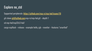 Embedded Rust on ESP2 - Rust Linz | PPT