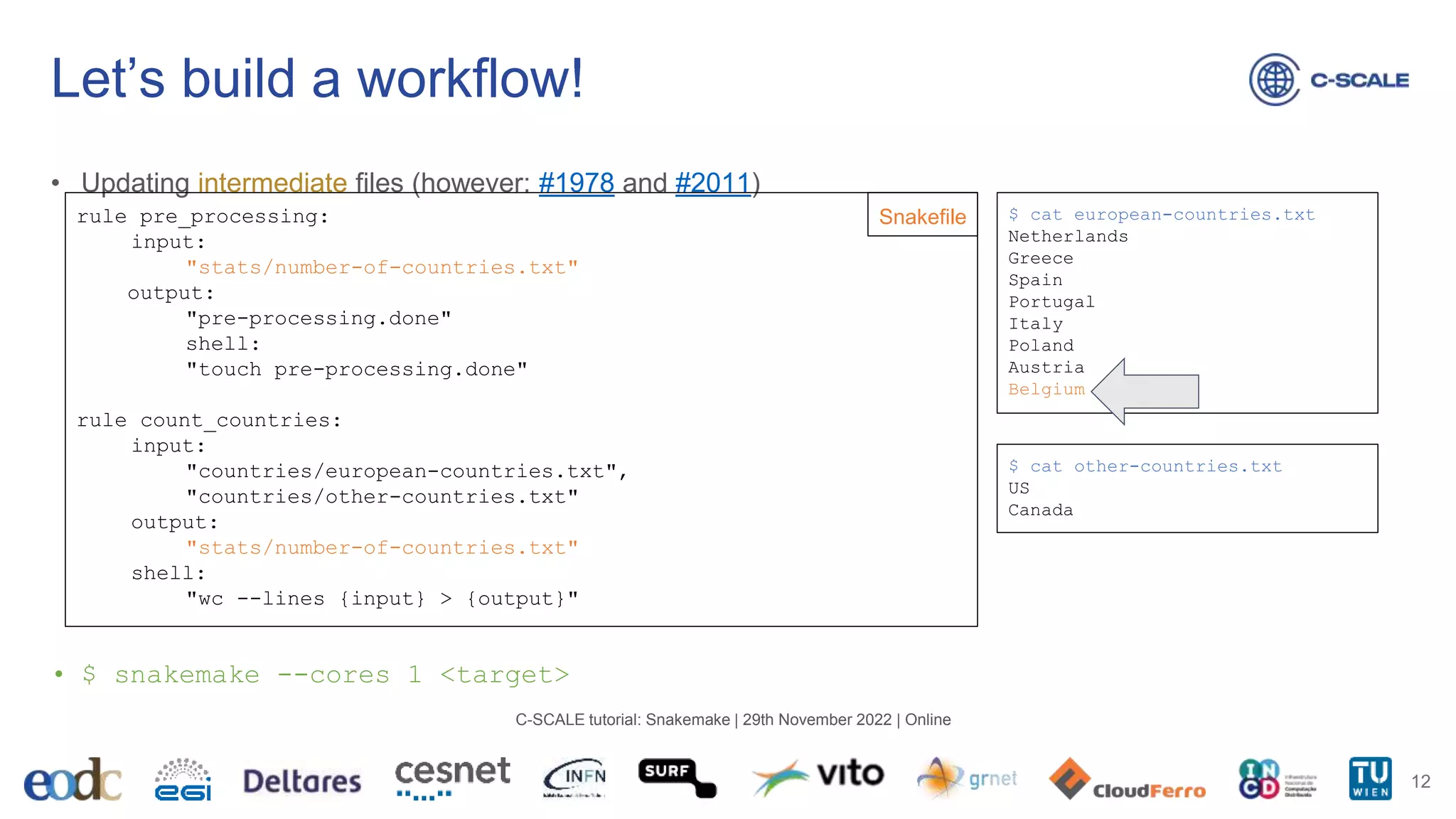 C-SCALE Tutorial: Snakemake | PPTX