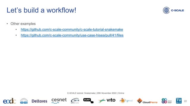 C-SCALE Tutorial: Snakemake | PPTX | Programming Languages | Computing