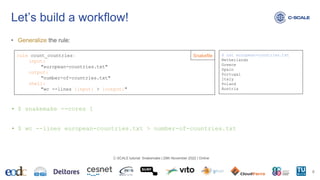 C-SCALE Tutorial: Snakemake | PPTX