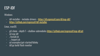 Embedded Development on ESP32 - FEKT VUT - UREL | PPT