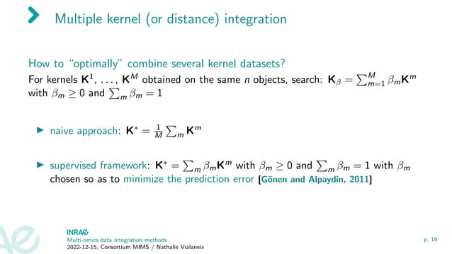 Multi-omics data integration methods: kernel and other machine learning ...