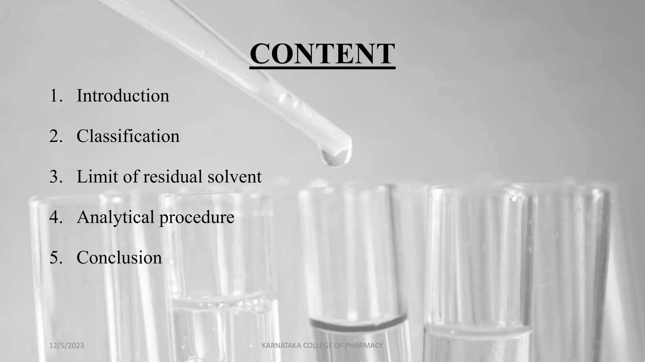INPURITIES IN RESIDUAL SOLVENT | PPTX