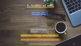 Milk analysis | PPTX