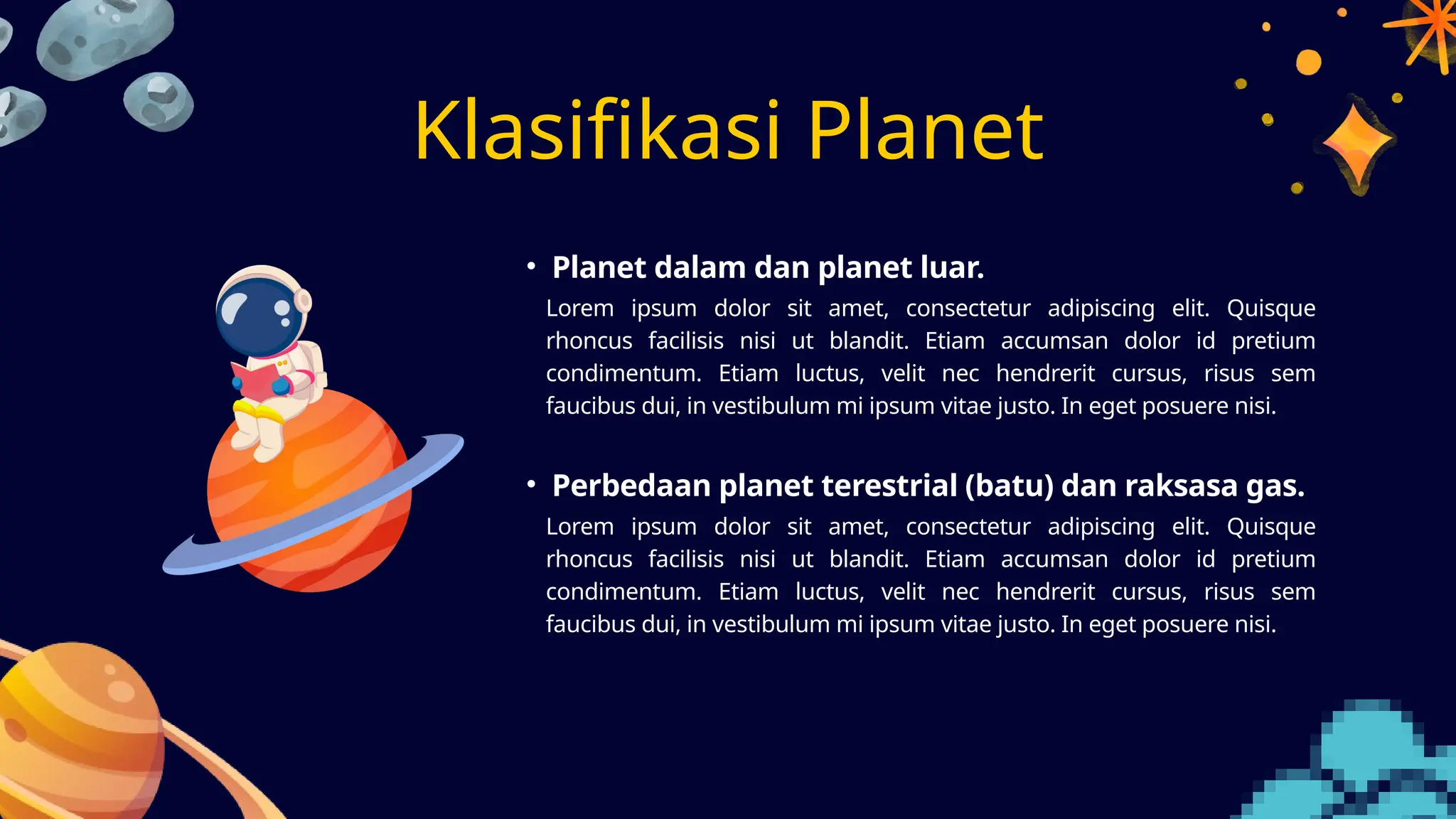 menjelajahi planet dan tata surya kelas 7 smp | PPTX