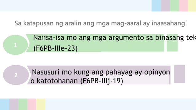 2022-2023Quarter3Modyul3_Pag-iisa-isa ng mga Argumento sa.pptx