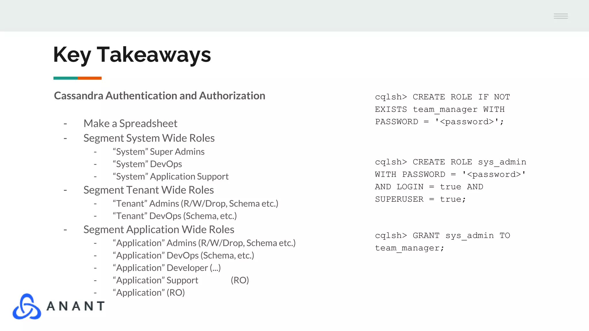 Cassandra Lunch #92: Securing Apache Cassandra - Managing Roles and Permissions | PPTX