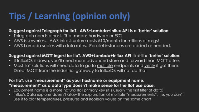 Improving Industrial Machine Support Using InfluxDB, Web SCADA, and AWS | PPT | Free Download