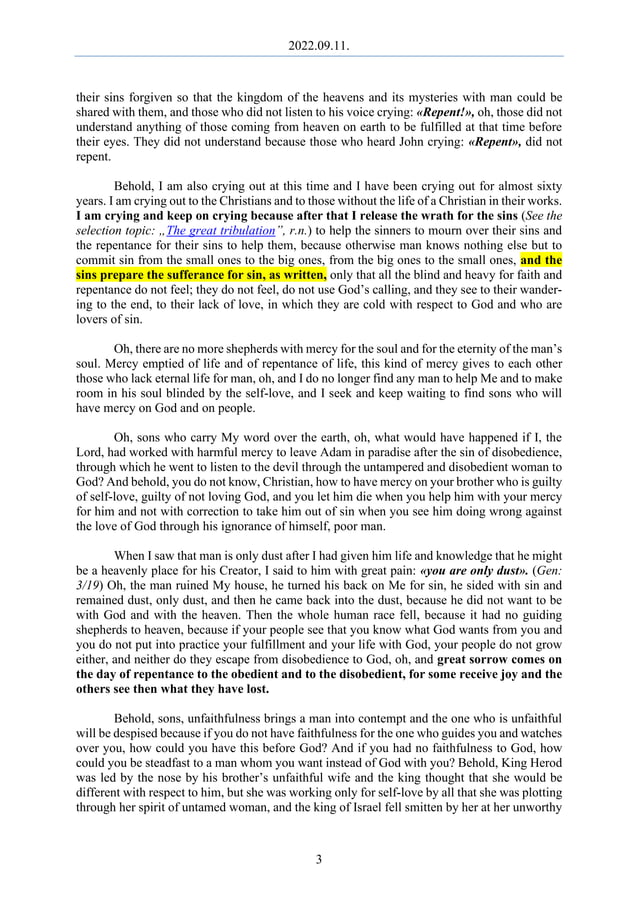 2022.09.11 - The Word of God at the Feast of the Beheading of Saint ...