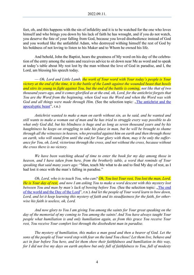 2022.09.11 - The Word of God at the Feast of the Beheading of Saint ...