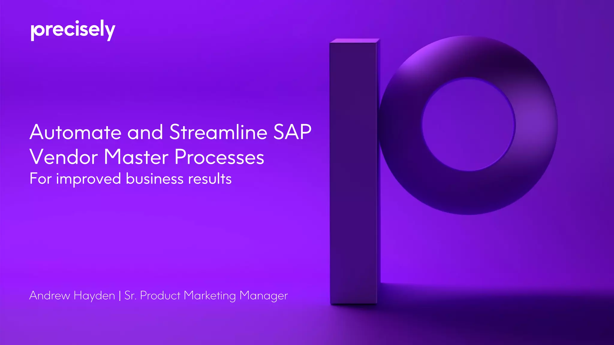 How to Solve Your SAP® Vendor Master Data Challenges with Automation | PPT