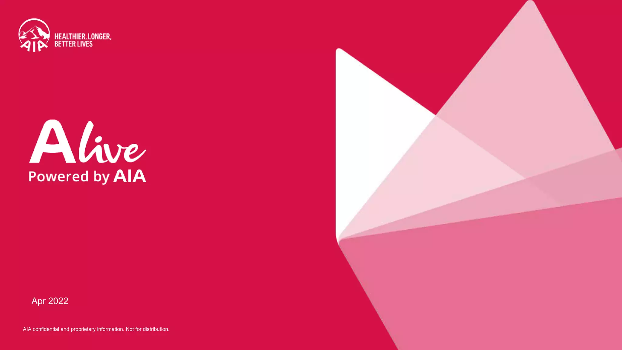 AIA Thailand (ALive, powered by AIA) - Insurer Innovation Award 2022 | PPTX