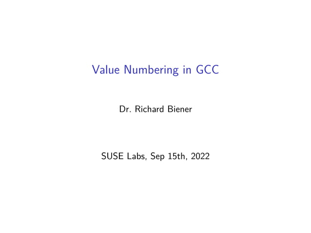 2022 Cauldron Value Numbering for gcc versions | PDF | Programming Languages | Computing
