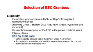 2022-ESC-and-TSS-Guidelines-and-Processing-of-Payments (1).pptx | Education