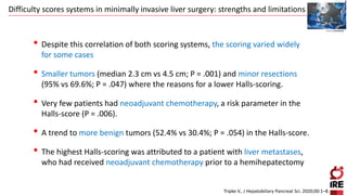 Difficulty scores for laparoscopic liver resections | PPTX