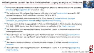 Difficulty scores for laparoscopic liver resections | PPT