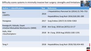 Difficulty scores for laparoscopic liver resections | PPT